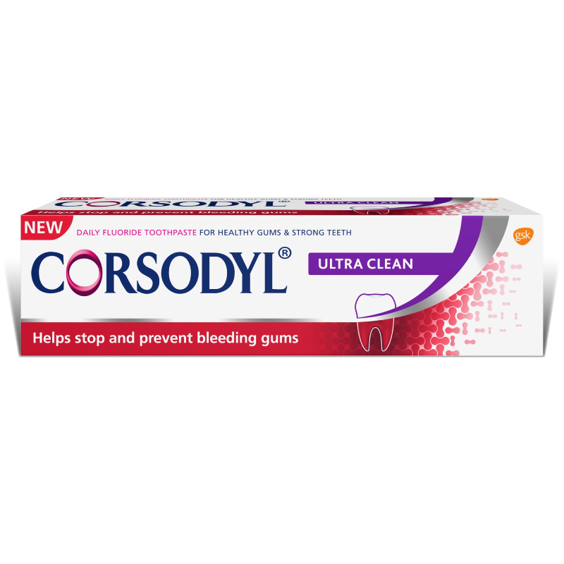Corsodyl Ultra Clean Toothpaste 75ml - Fight Gum Disease & Plaque ...
