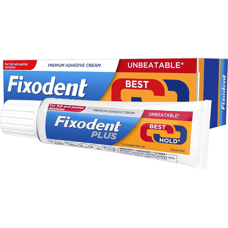 Fixodent Plus Unbeatable Best Hold 40g - Secure Denture Care from ...