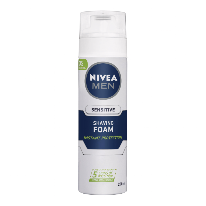 Nivea Men Sensitive Shaving Foam 200ml - Gentle & Smooth Shave ...