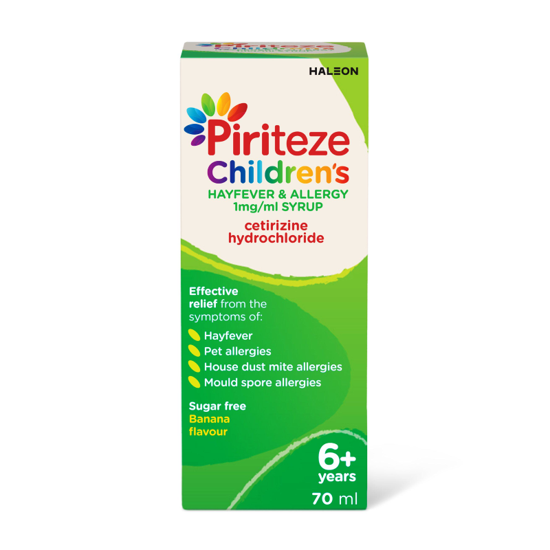 Buy Piriteze Children's Hayfever & Allergy Relief 6+ Syrup 70ml - Fast ...