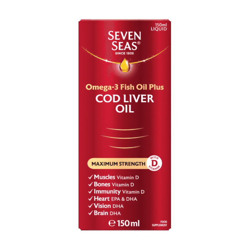 Boost Immunity with Seven Seas Cod Liver Oil Max Strength 150ml ...