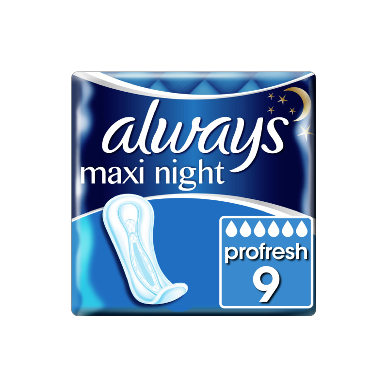 Always Maxi Night Pads - Superior Overnight Protection Pantyliners ...