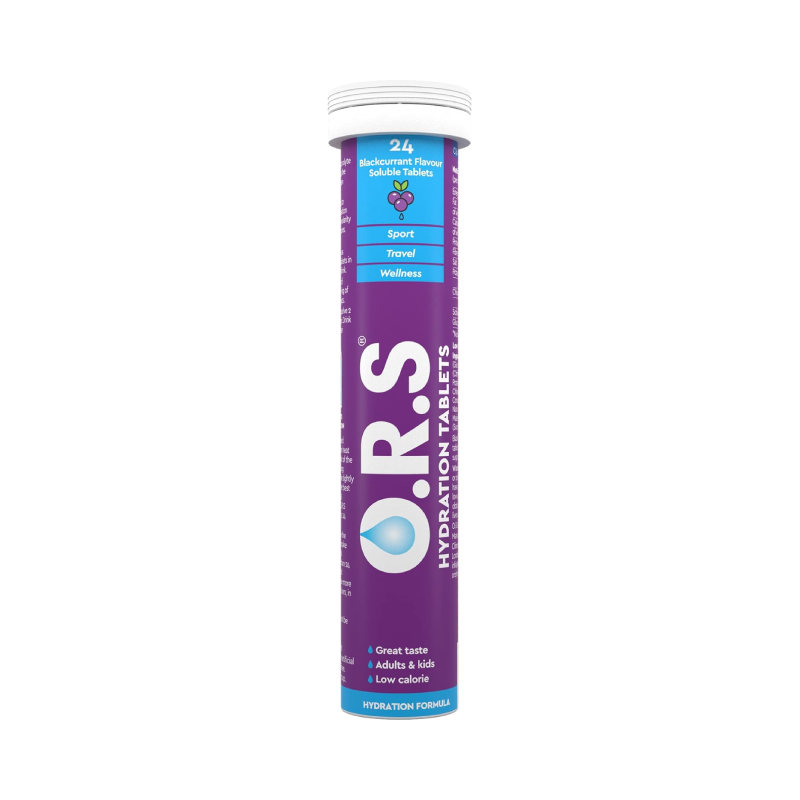 O.R.S Hydration Electrolyte Tablets Blackcurrant - Rehydrate & Combat ...