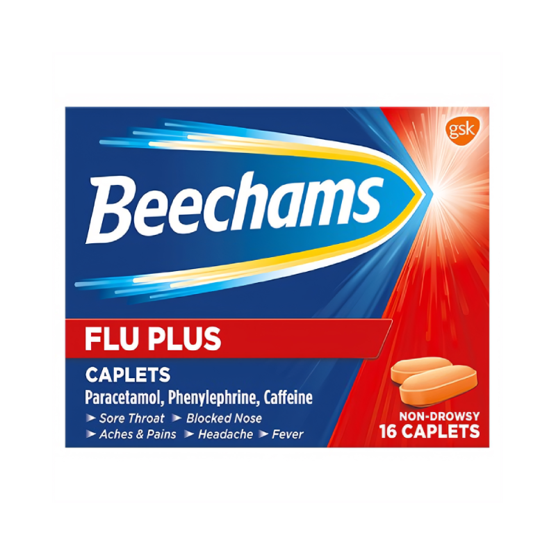 Beechams Flu Plus Caplets - Fast Relief for Cold & Flu | Westbury ...