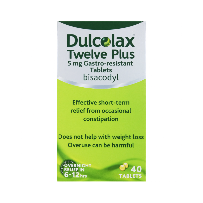 Buy Dulcolax Twelve Plus 5mg 40 Tablets for Effective Constipation ...