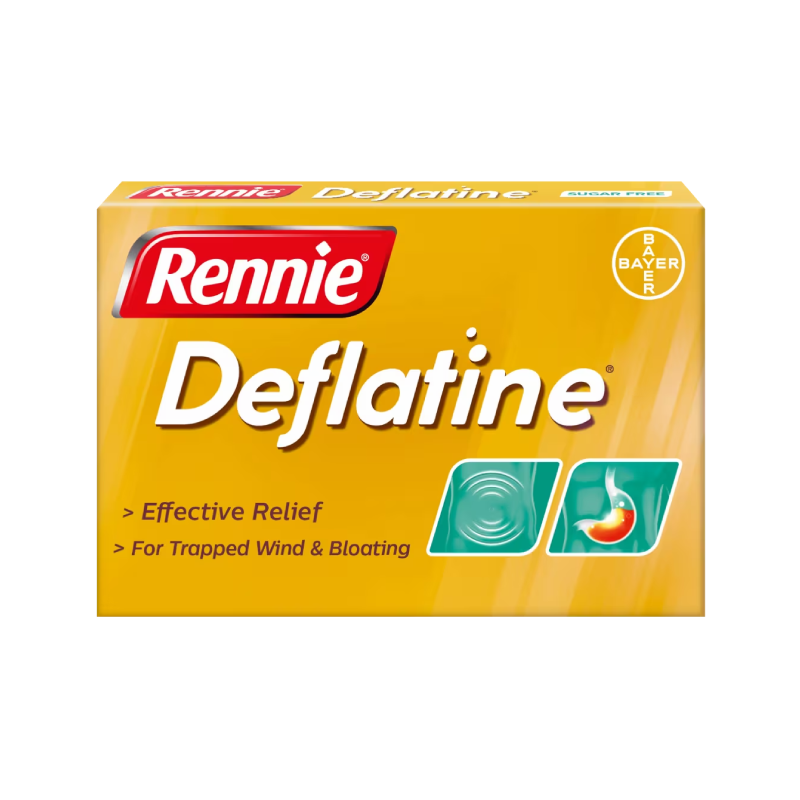 Rennie Deflatine Tablets for Fast Heartburn & Indigestion Relief ...